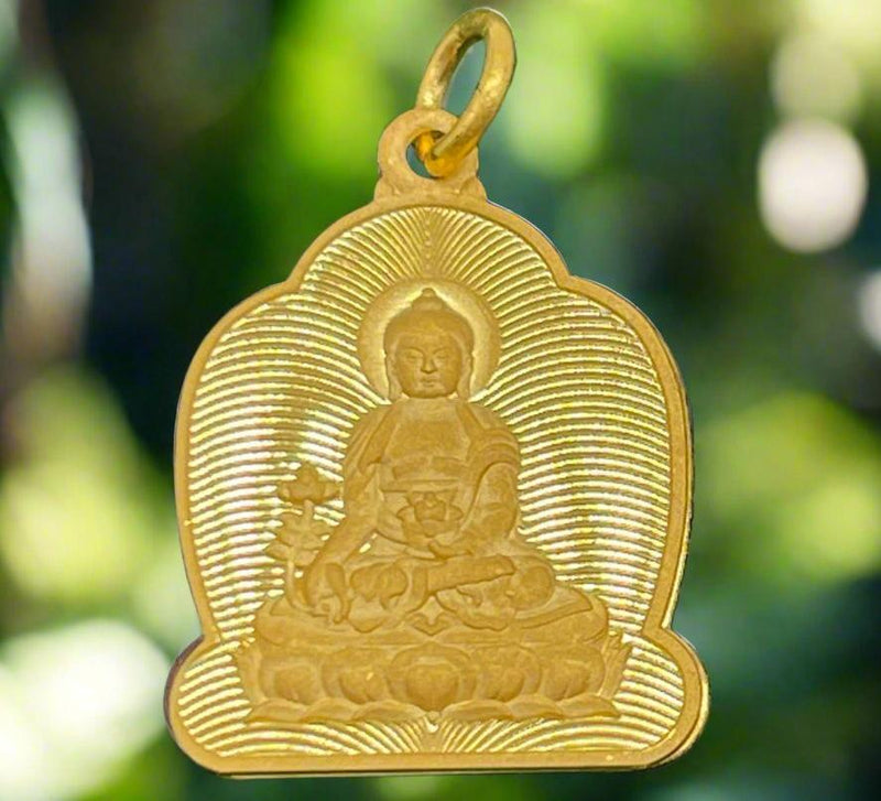 Medicine Buddha Gold Pendant 10